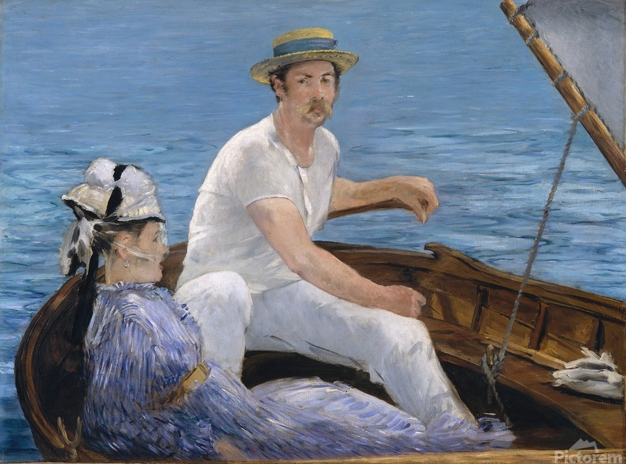 Boating [1874] by Édouard Manet [1832–1883] by MyCozyFineArt Wall Art